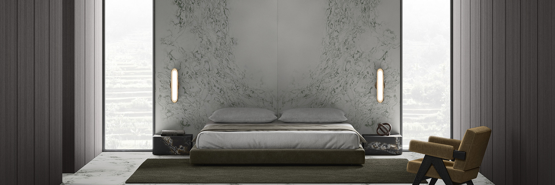 Ice Max Green™ surfaces. Genesis, Quartz Collection. Compac